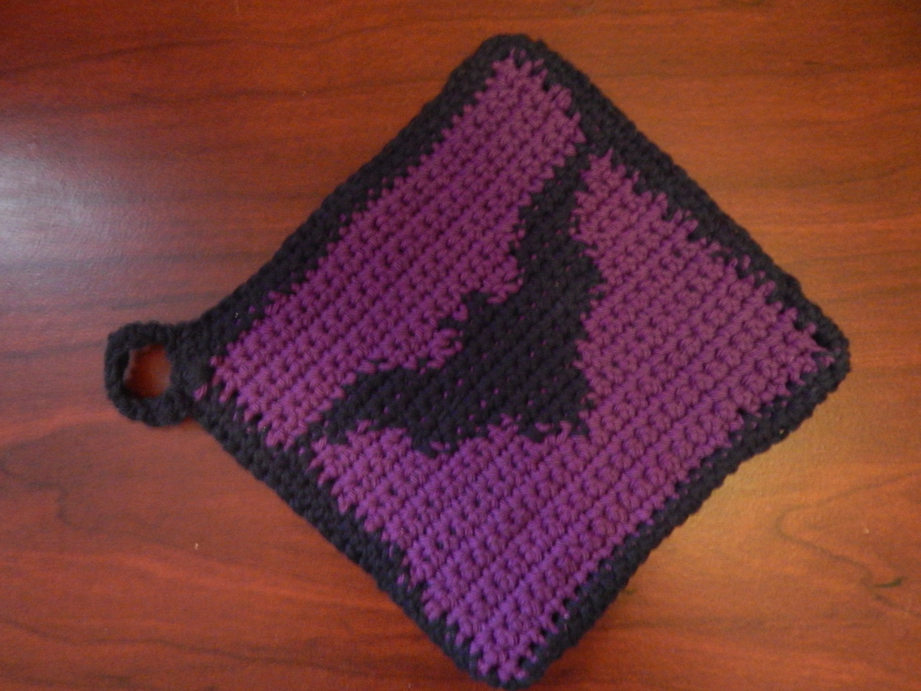 Goth Crochet Pattern Halloween Pot Holder Bat Pot Holders - Etsy España