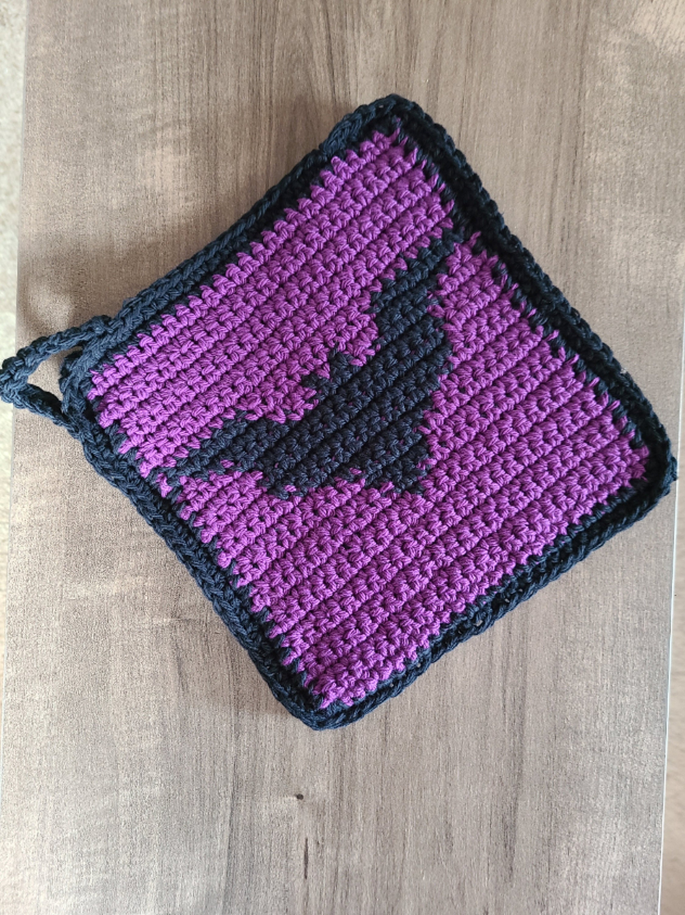 Goth Crochet Pattern Halloween Pot Holder Bat Pot Holders - Etsy España