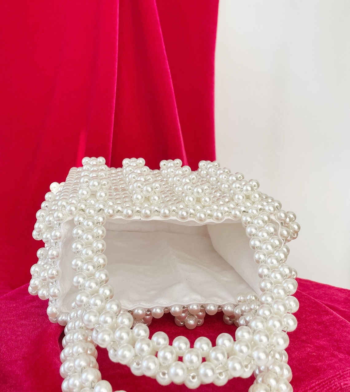 Pearl Bag Pearl Bead Bag Handmade Pearl Bag Wedding Bag - Etsy