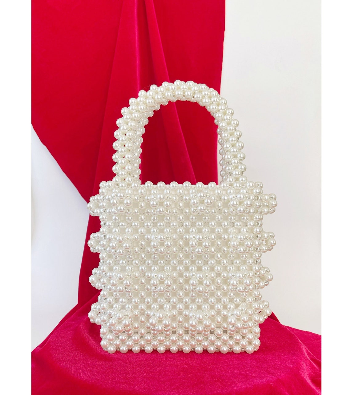 Pearl Bag Pearl Bead Bag Handmade Pearl Bag Wedding Bag - Etsy