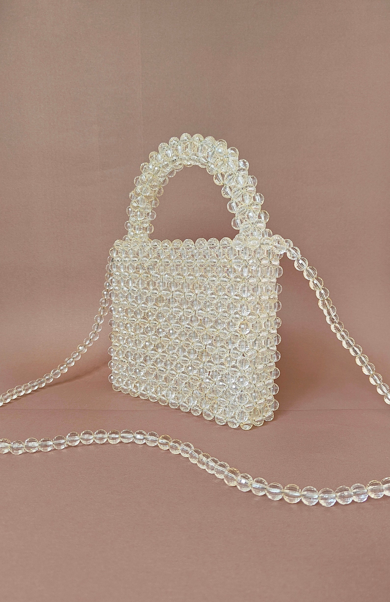 Crystal Bead Bag, Bead Shoulder Bag, Women Bead Bag, Bead Bag, Pink ...