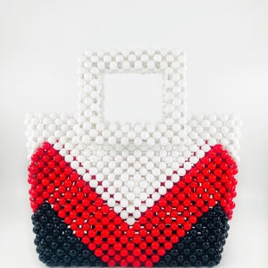 Red Bead Handbag Bead Handbag Bead Bag Women Bead Bag Bead - Etsy
