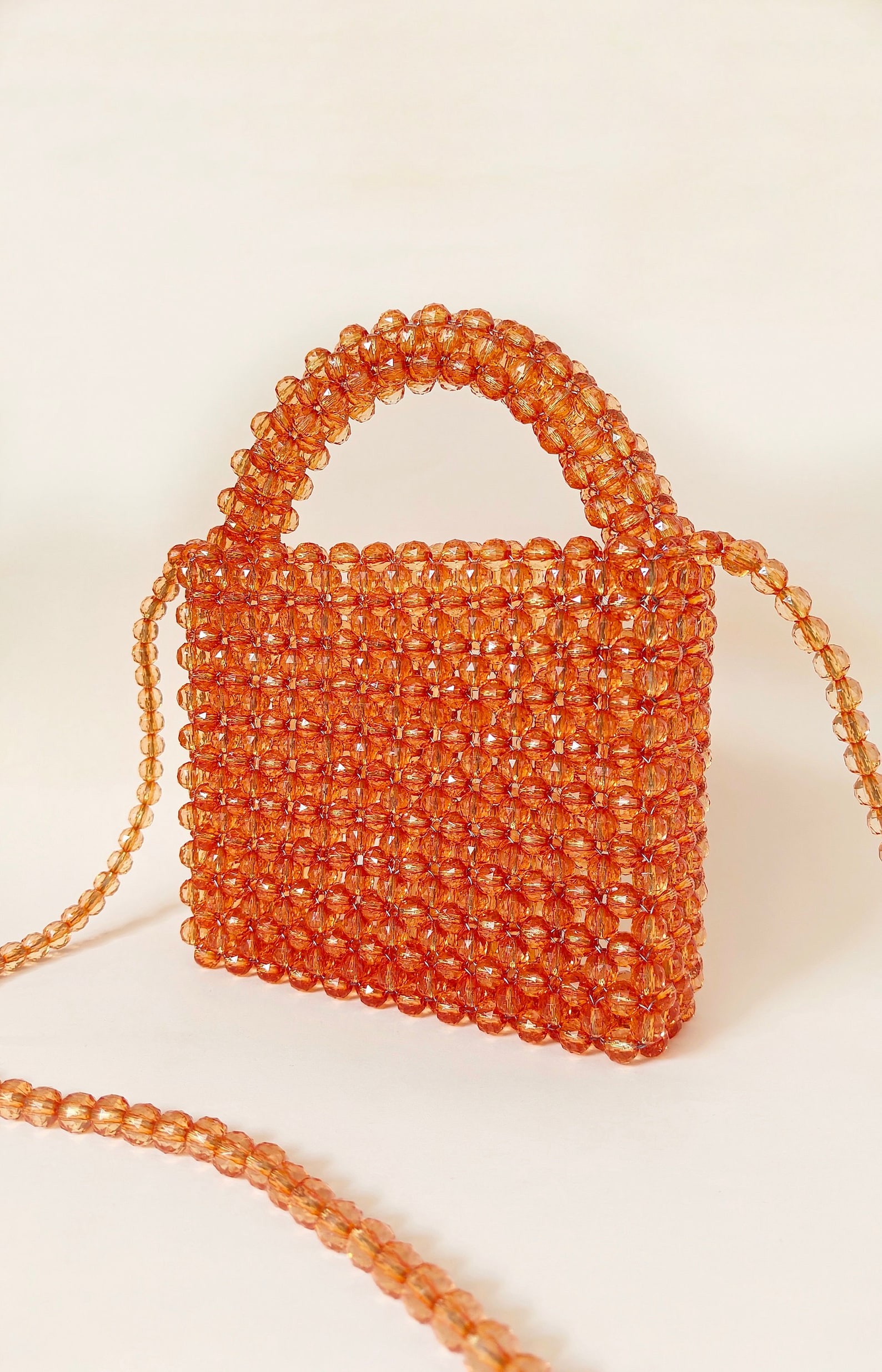 Crystal Bead Bag, Bead Shoulder Bag, Women Bead Bag, Bead Bag, Pink ...