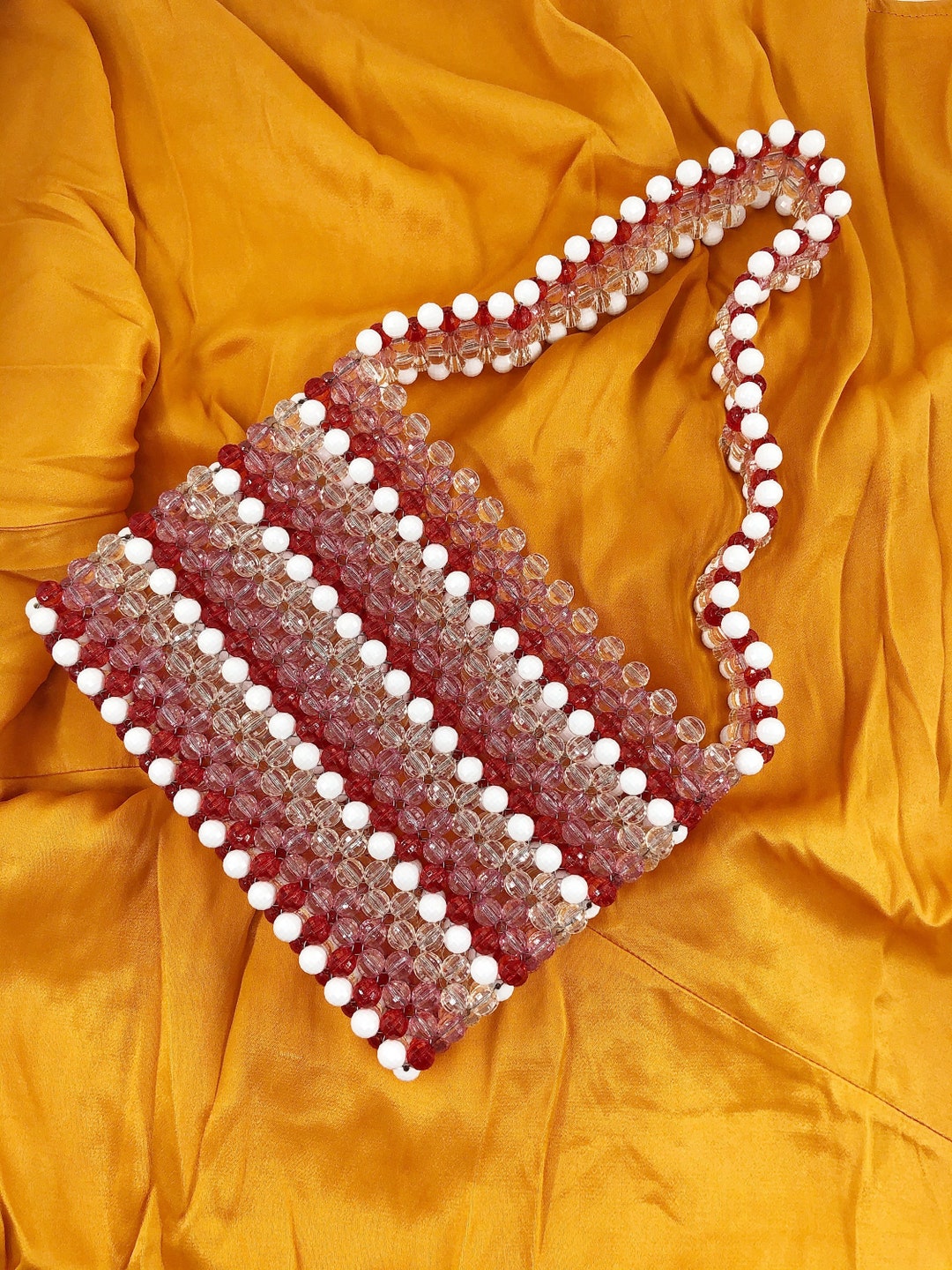 Beaded Bag, Crystal Bead Bag, Bead Shoulder Bag, Women Bead Bag, Bead ...