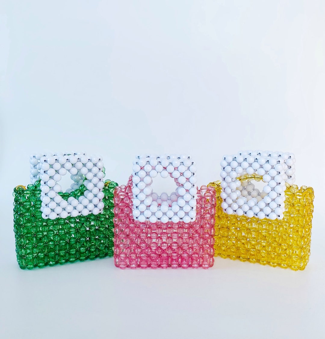 Colorful Shoulder Bag, Crossbody Bag, Handmade Bead Bag, Women Shoulder ...
