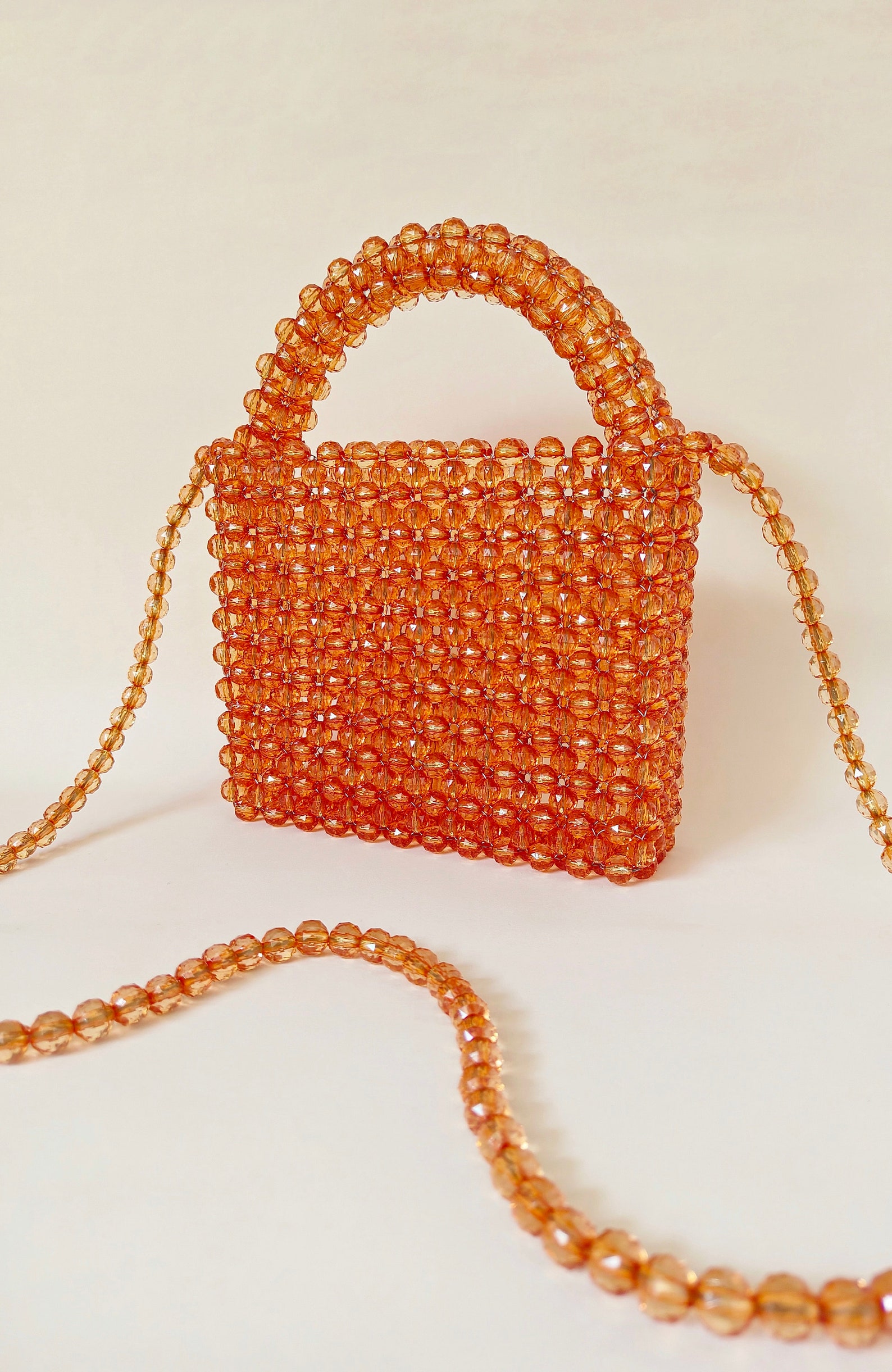 Crystal Bead Bag, Bead Shoulder Bag, Women Bead Bag, Bead Bag, Pink ...