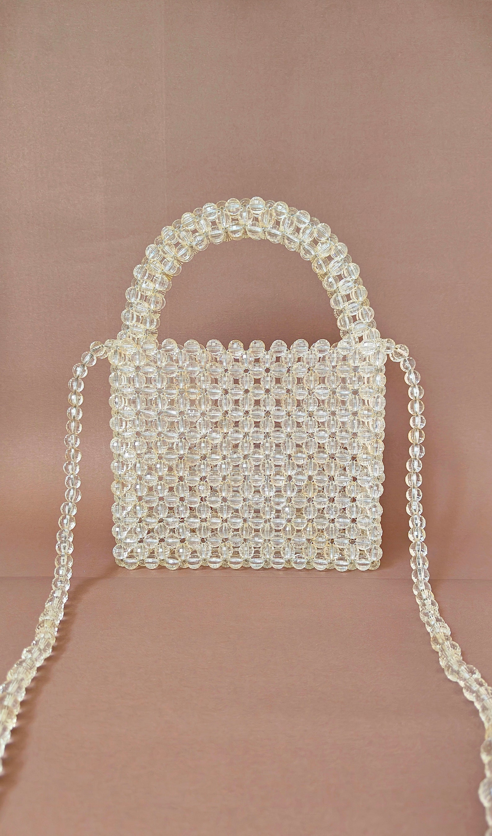 Crystal Bead Bag, Bead Shoulder Bag, Women Bead Bag, Bead Bag, Pink ...