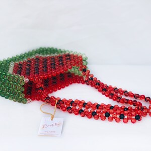 Watermelon Crystal Bead Bag, Shoulder Bag, Women Bead Bag, Valentines ...