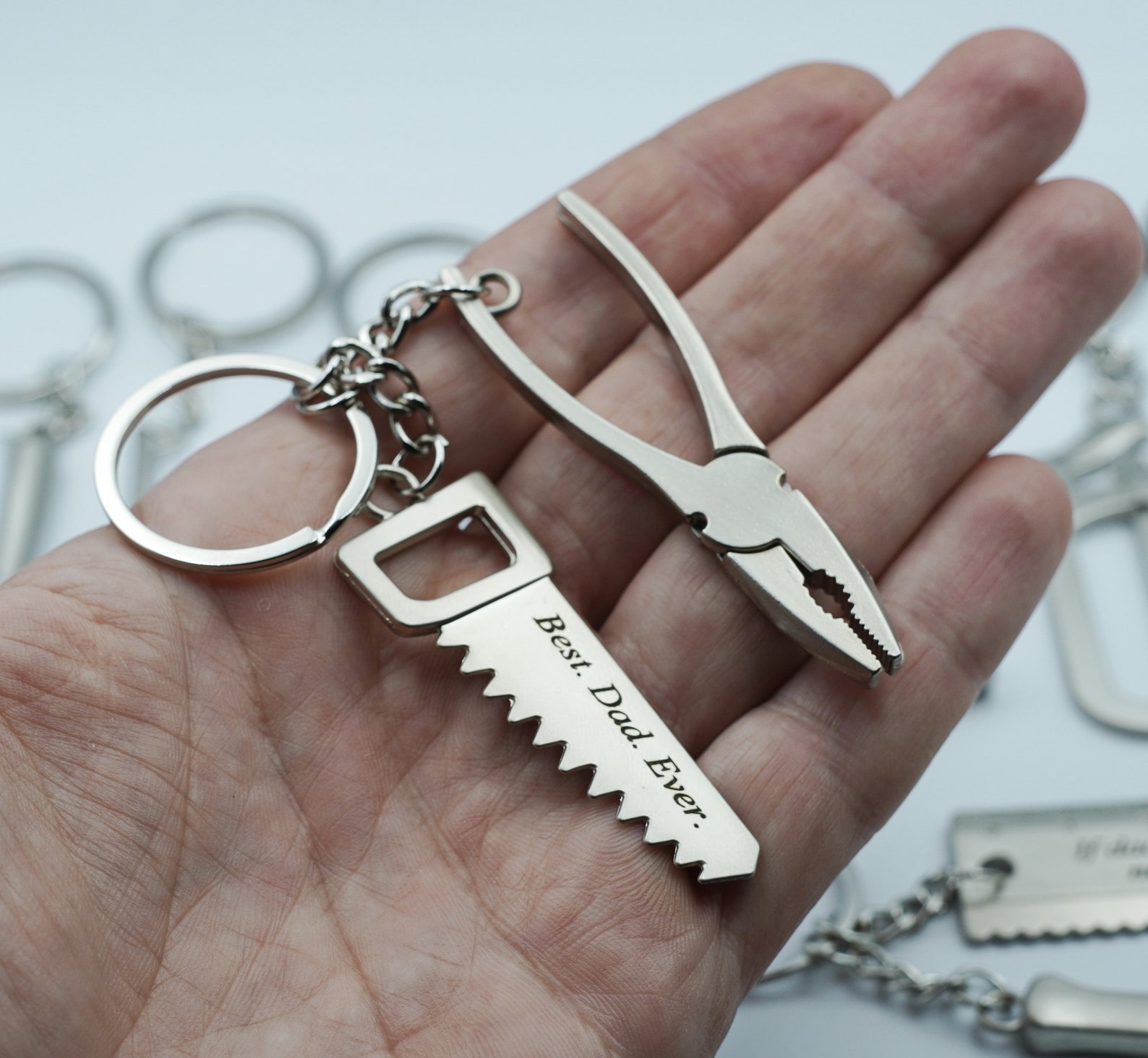 Custom Mini Tool Fathers Day Gift Keychain Mechanic Wrench Dad Handyman ...