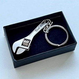 Custom Mini Tool Fathers Day Gift Keychain Mechanic Wrench Dad Handyman ...