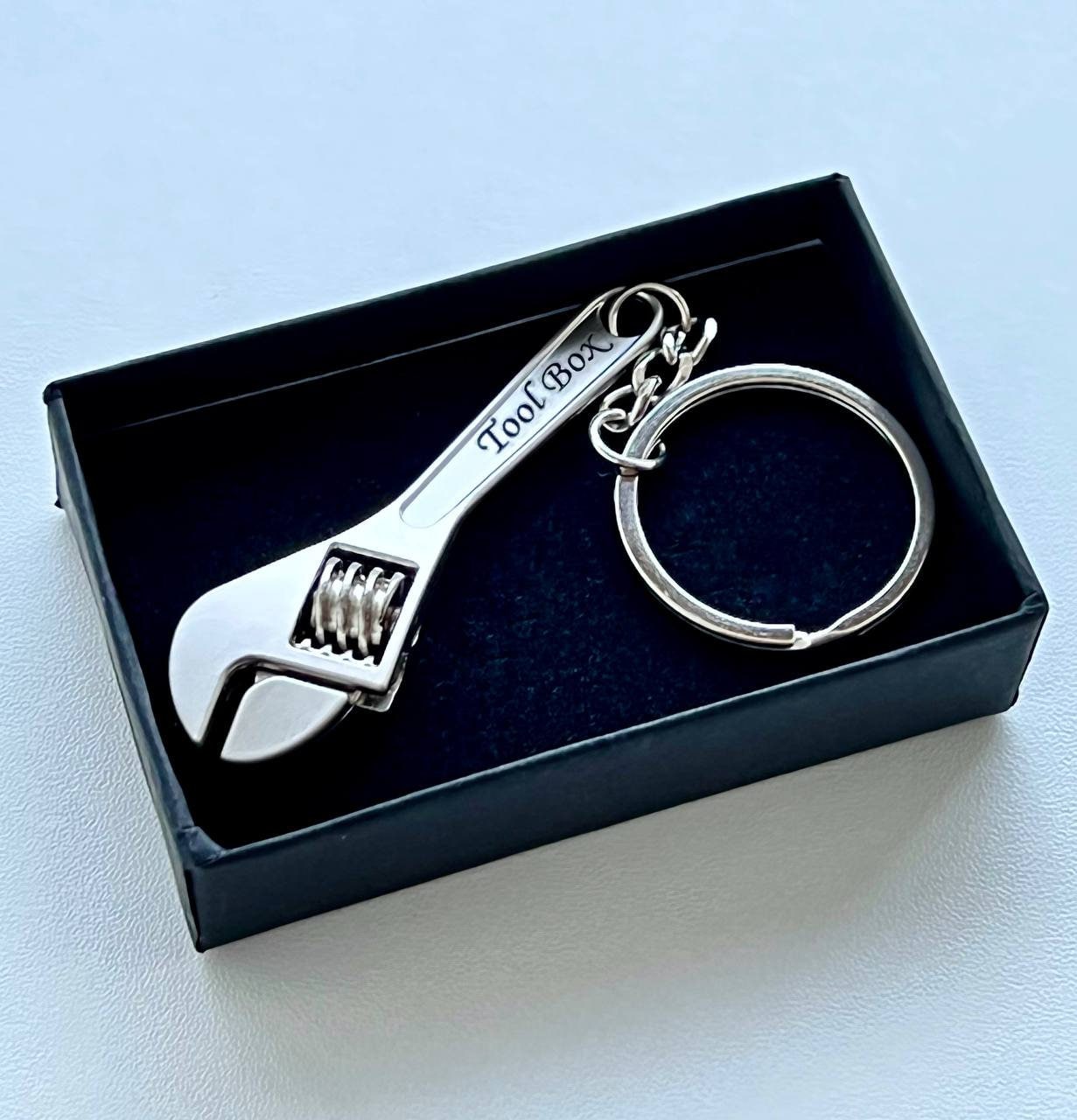 Custom Mini Tool Fathers Day Gift Keychain Mechanic Wrench Dad Handyman ...