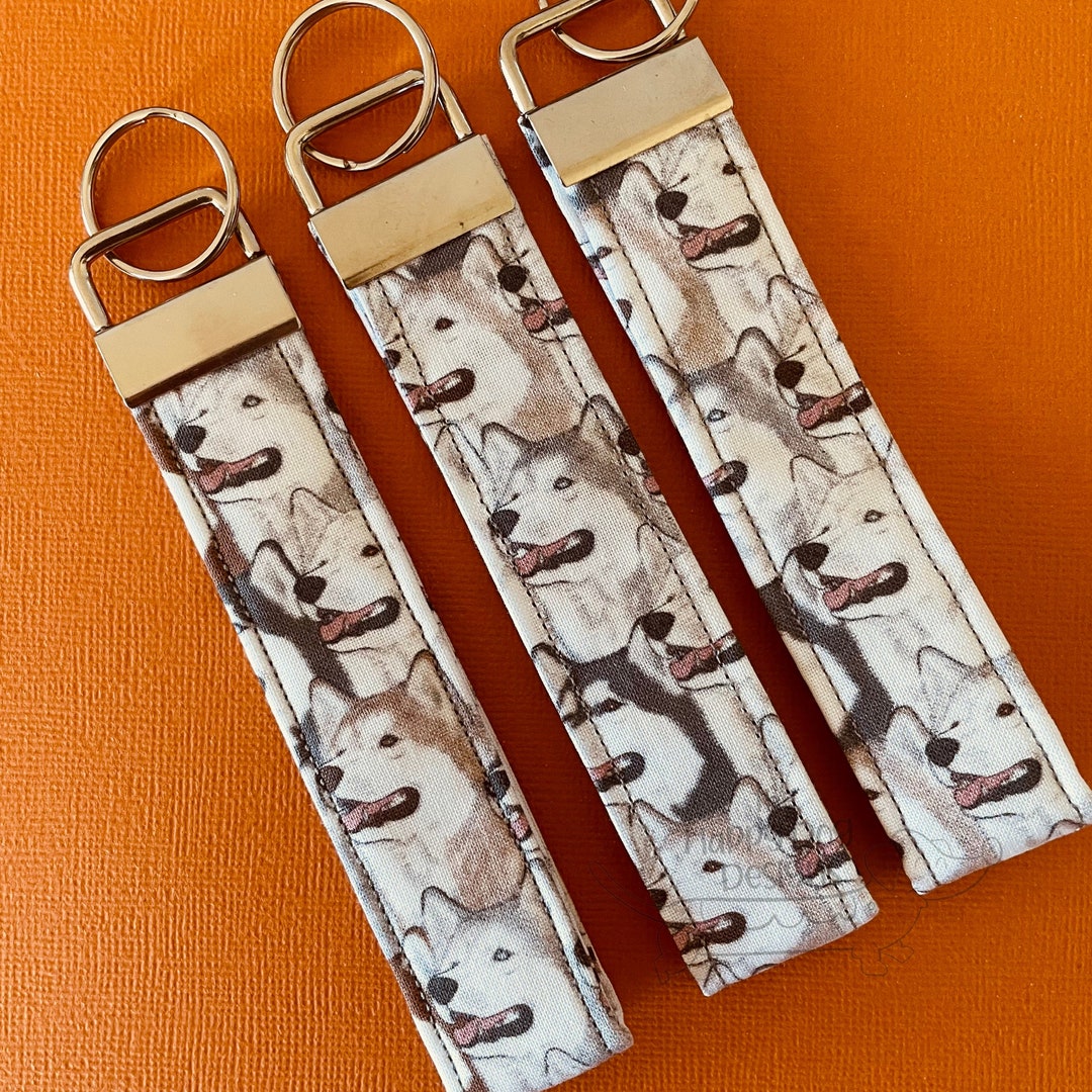 Siberian Husky Key Chain Siberian Husky Wristlet Key Fob - Etsy