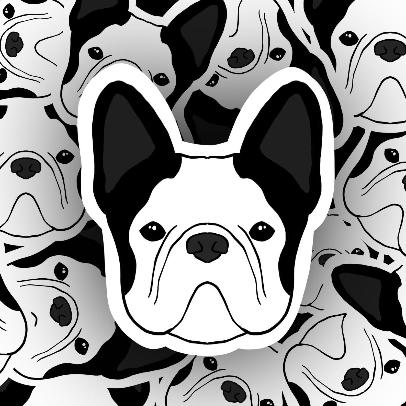 French Bulldog Sticker French Bulldog Waterproof Sticker - Etsy