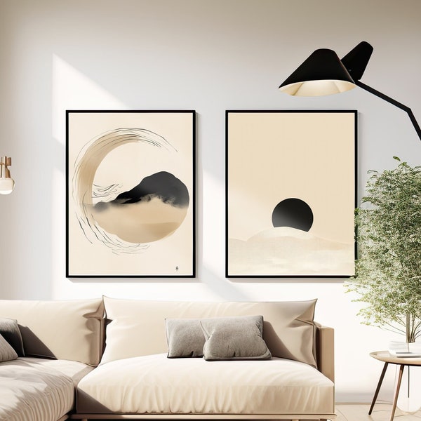 Minimalist Japandi Wall Art - Etsy