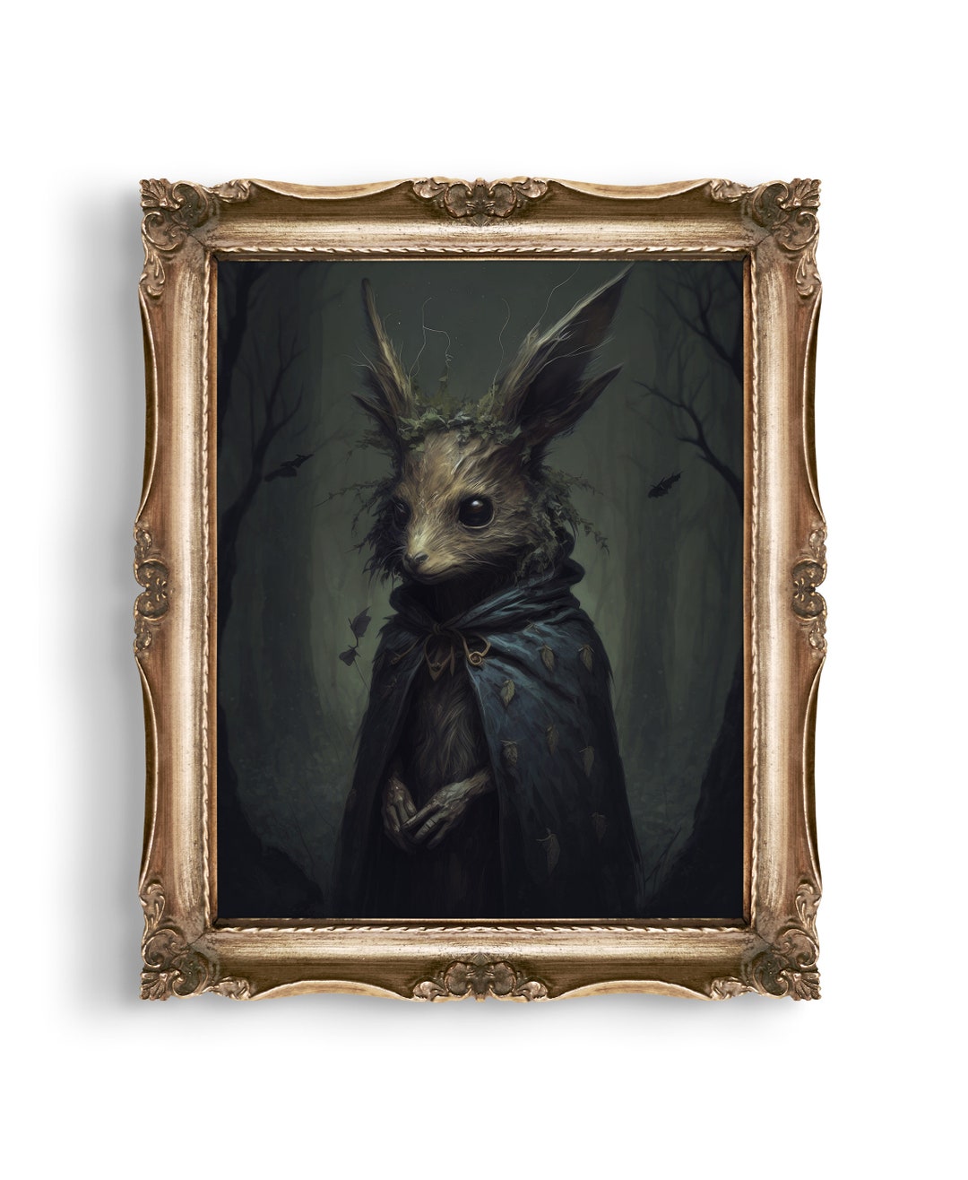Mystical Woodland Creature Art Print | Cottagecore Decor | Goth Decor ...