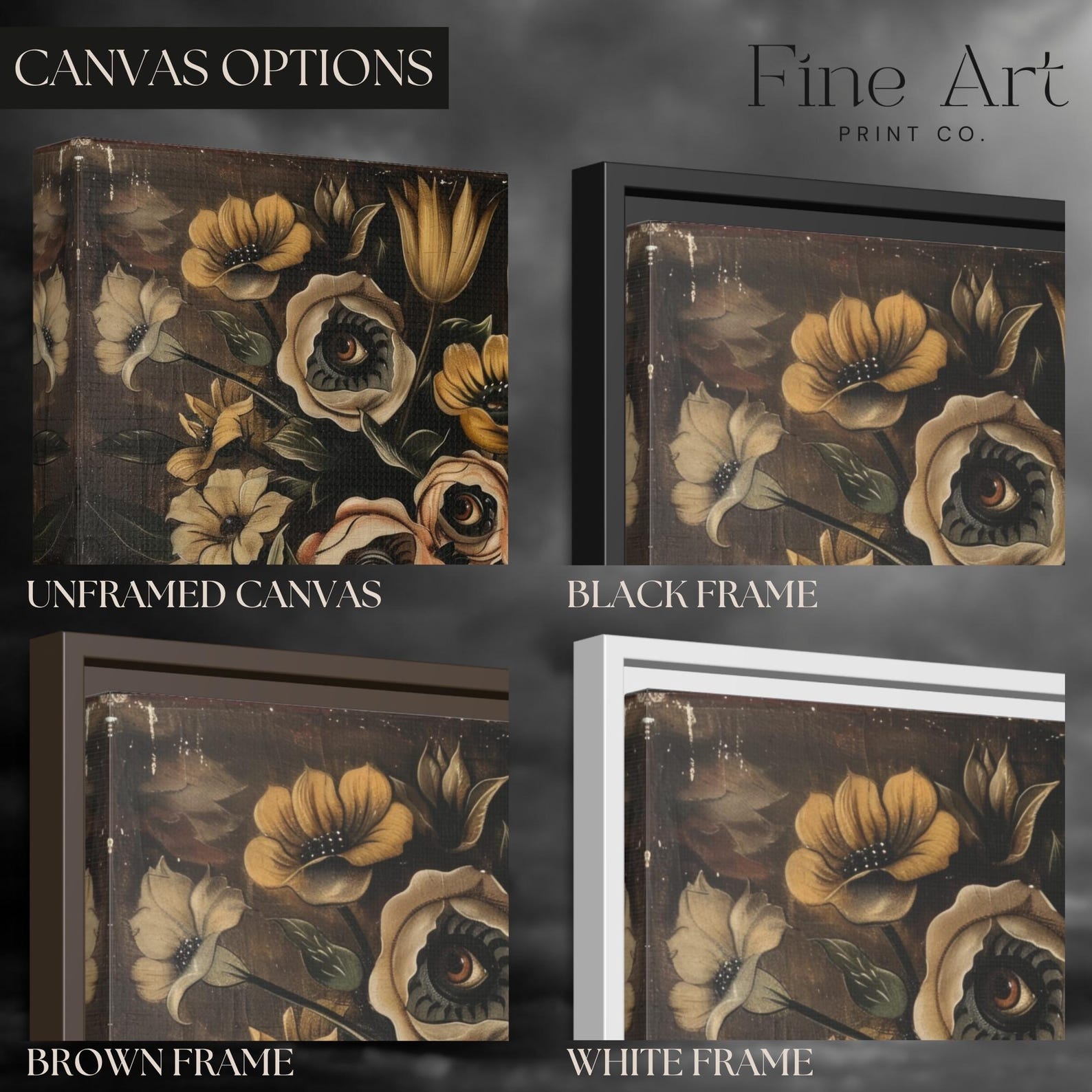 Moody Botanical Goth Art Print, Dark Academia Decor, Gothic Maximalist ...