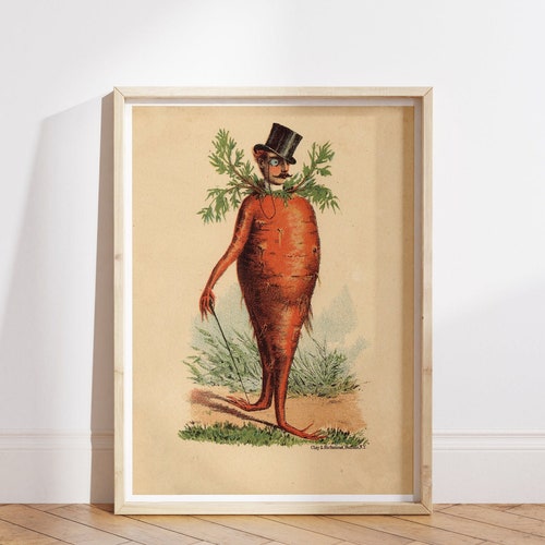Half Watermelon Half Man Vintage Weird Art Poster Art Print - Etsy
