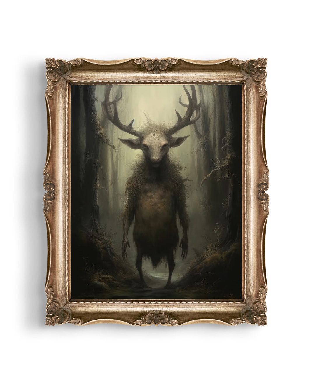 Woodland Druid Print Cottagecore Decor Gothic Decor Wall Art Dark ...