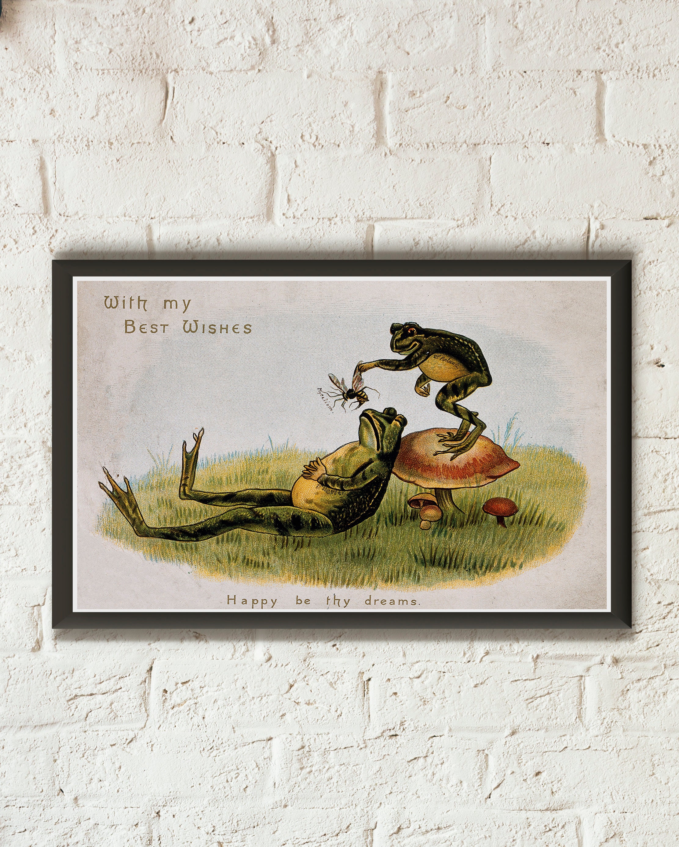 Funny Frog Art Print Weird Kitsch Wall Art Whimsical Frog - Etsy