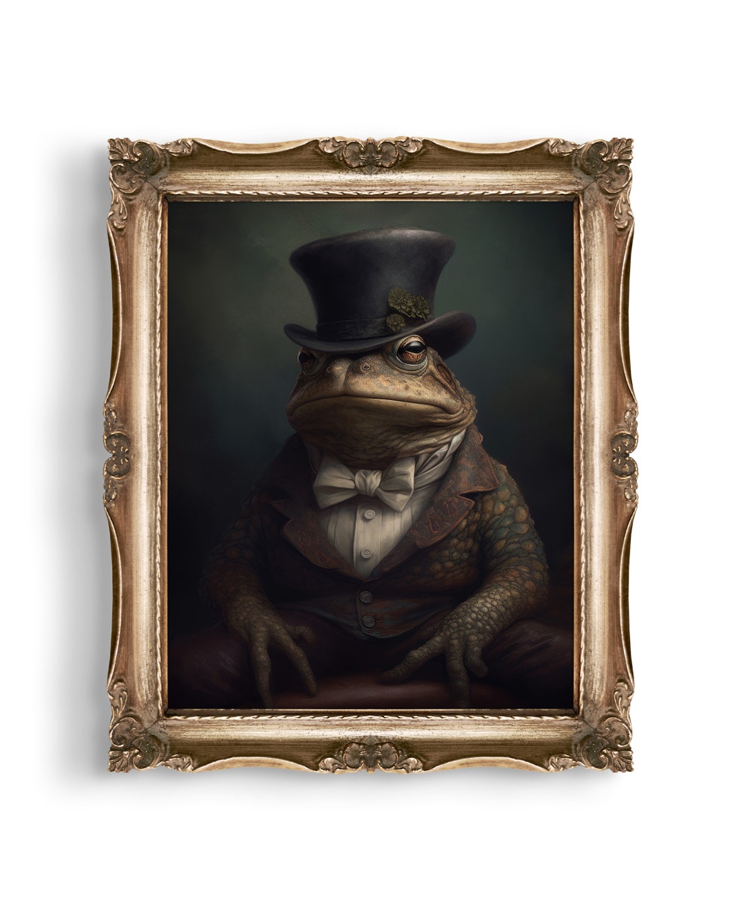 Victorian Frog Painting | Cottagecore Decor | Gothic Art | Wall Art ...