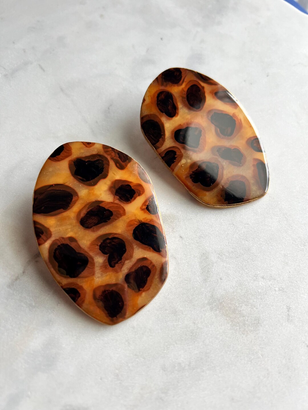 Tortoise Shell Libbie Earrings — Handmade Polymer Clay Earrings ...