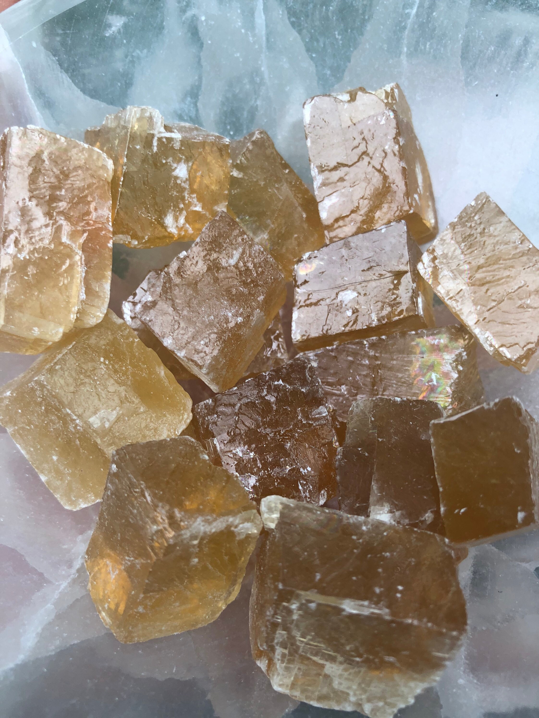 Mini Honey Calcite Rhomboids Read Description - Etsy