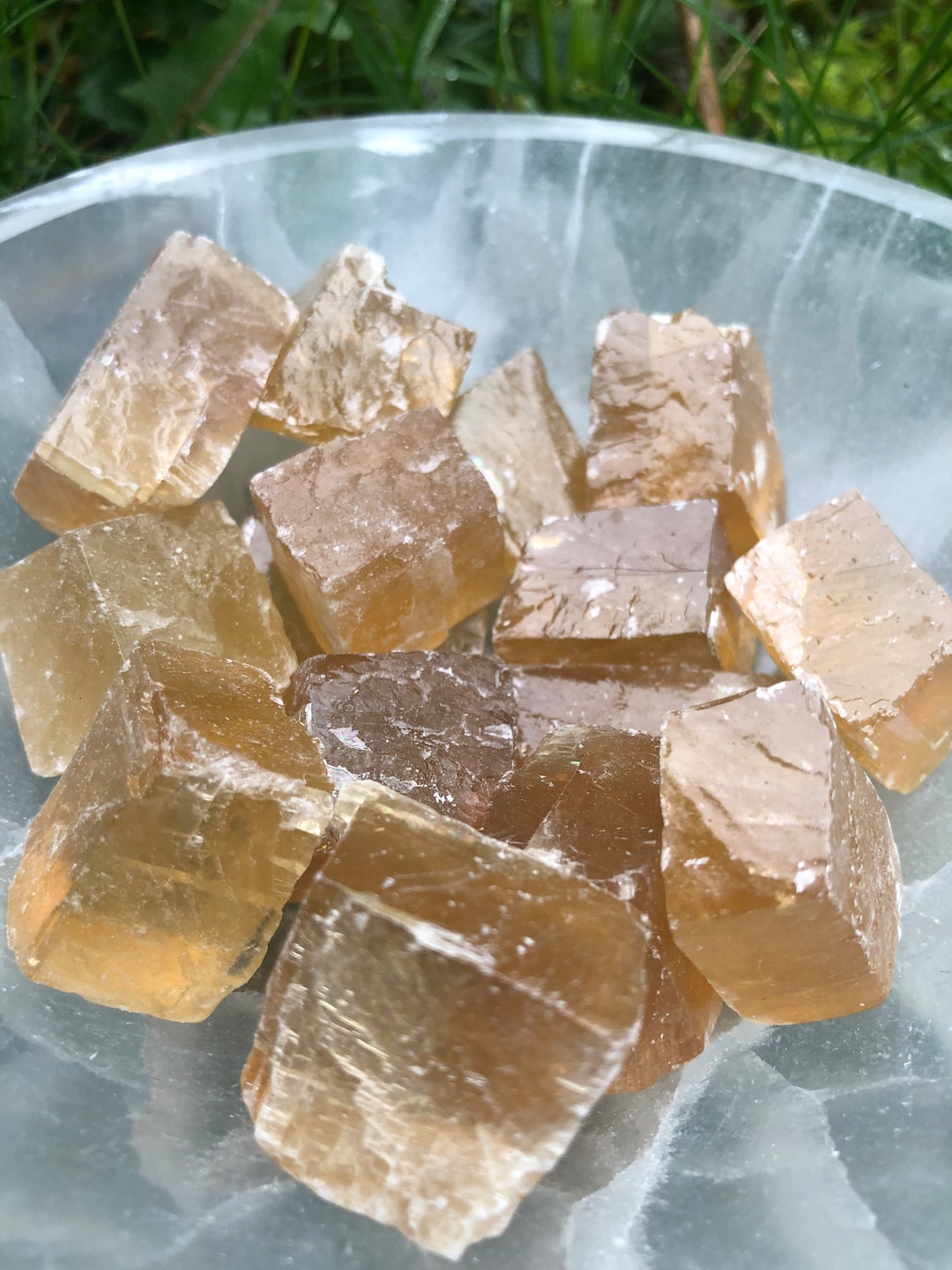 Mini Honey Calcite Rhomboids | Read Description! - Etsy