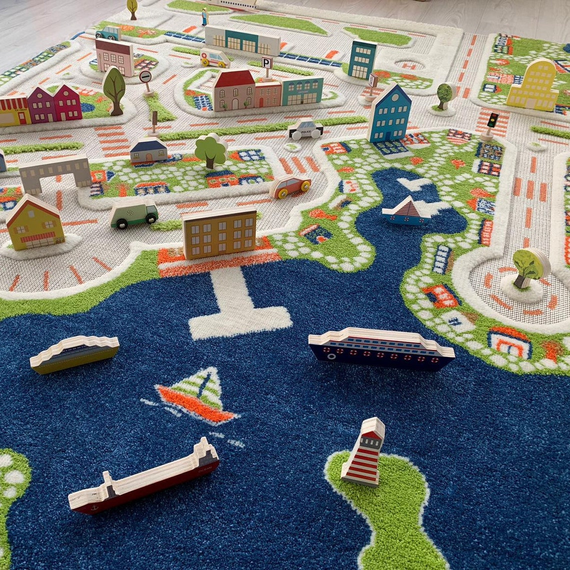 IVI 3D Mini City Nursery Toddler & Kids Montessori Play Mat - Etsy