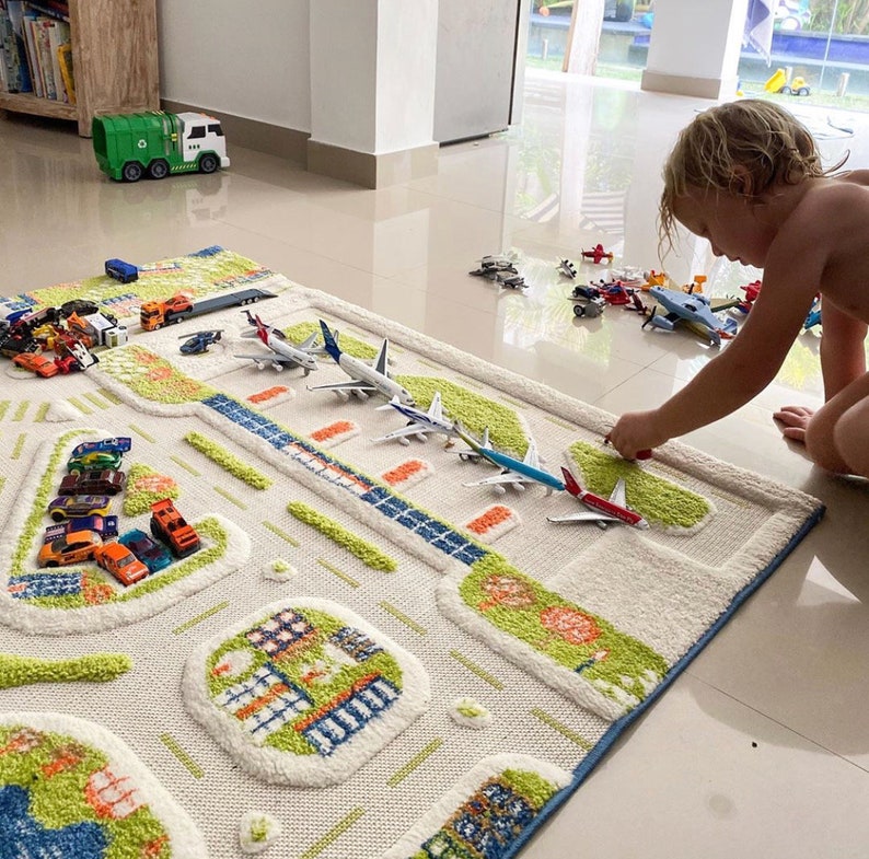 IVI 3D Mini City Nursery Toddler & Kids Montessori Play Mat | Etsy