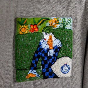 Pablo Picasso Jacket Embroidered Jacket Embroidery Abstract - Etsy