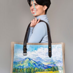 Mountain Landscape Bag, Abstract Art, Landscape Painting, Oil Painting ...