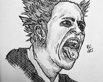 Keith Flint Poster / Prodigy Poster / Keith Flint Print / Keith Flint ...