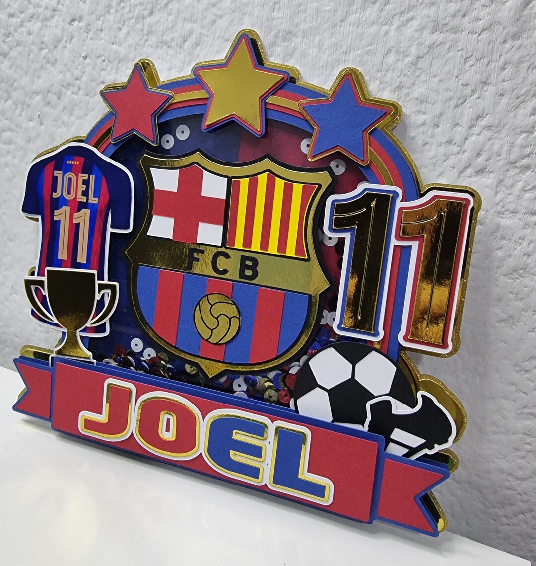 Caketoppers Barça Adorno de Tortas Barcelona Adorno de - Etsy España