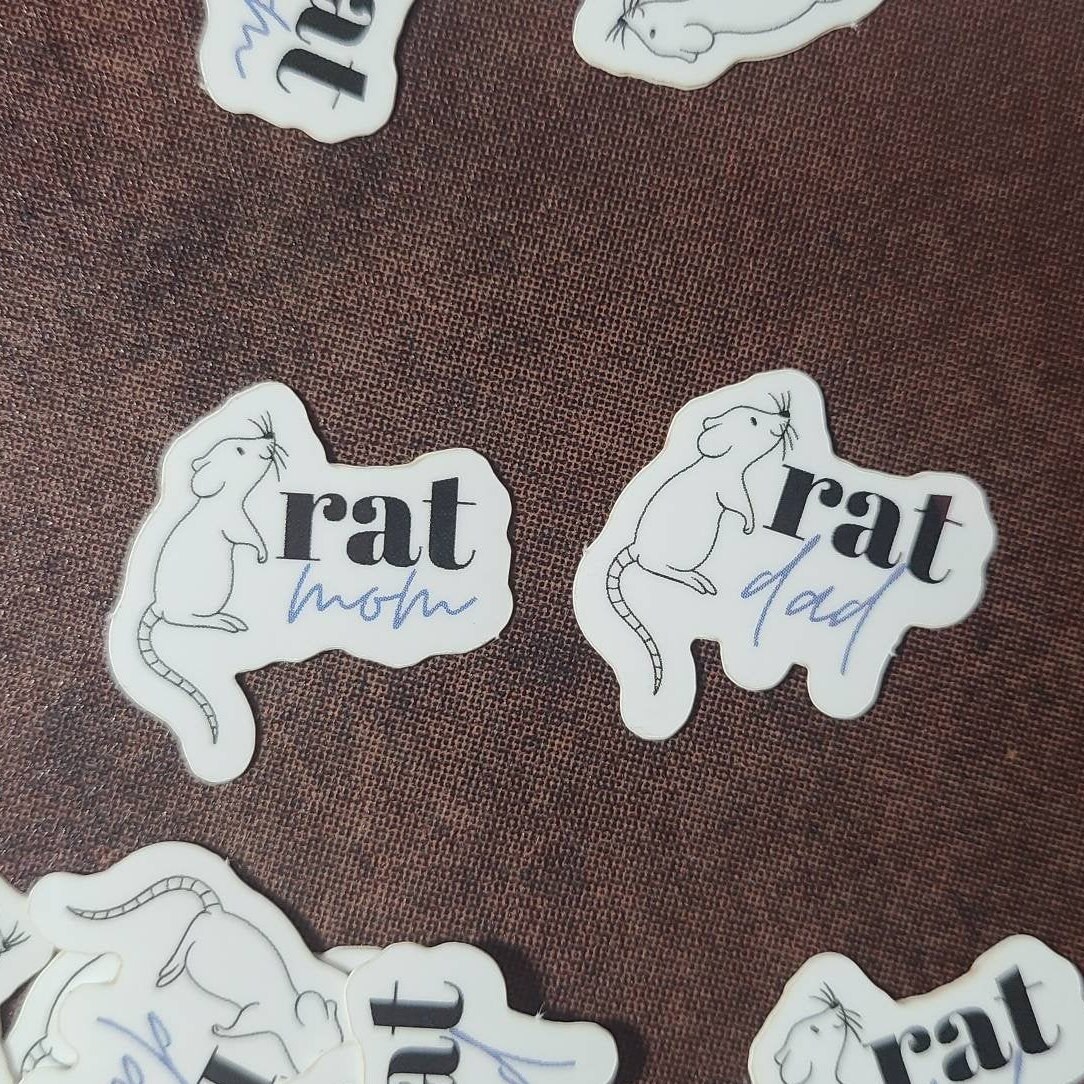 Rat Mom Rat Dad Rat Owner Stickers Pet Rat Stickers Pet | Etsy