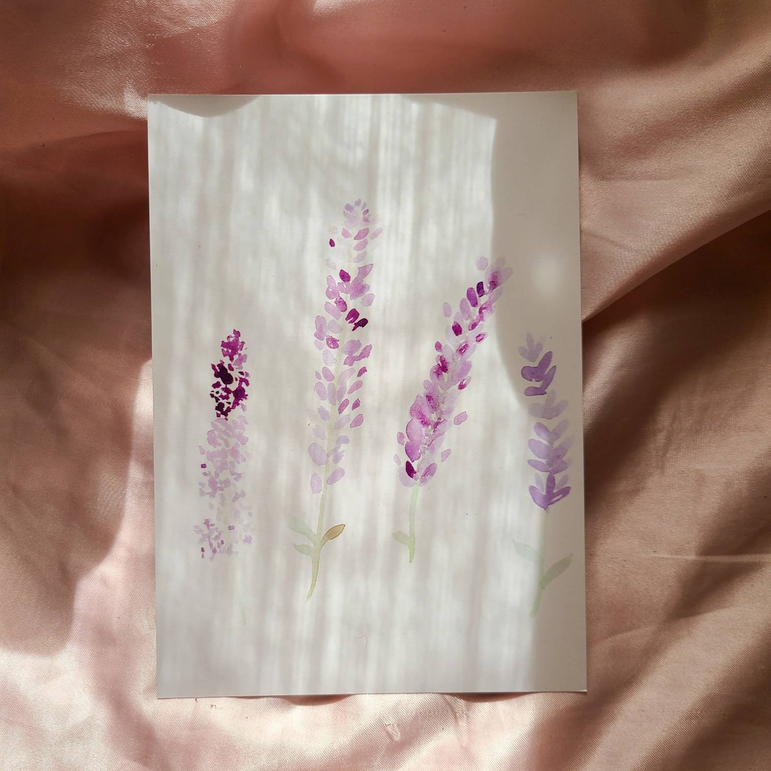 Lavender Art Print / Watercolor Art Print / Botanical Wall Art ...