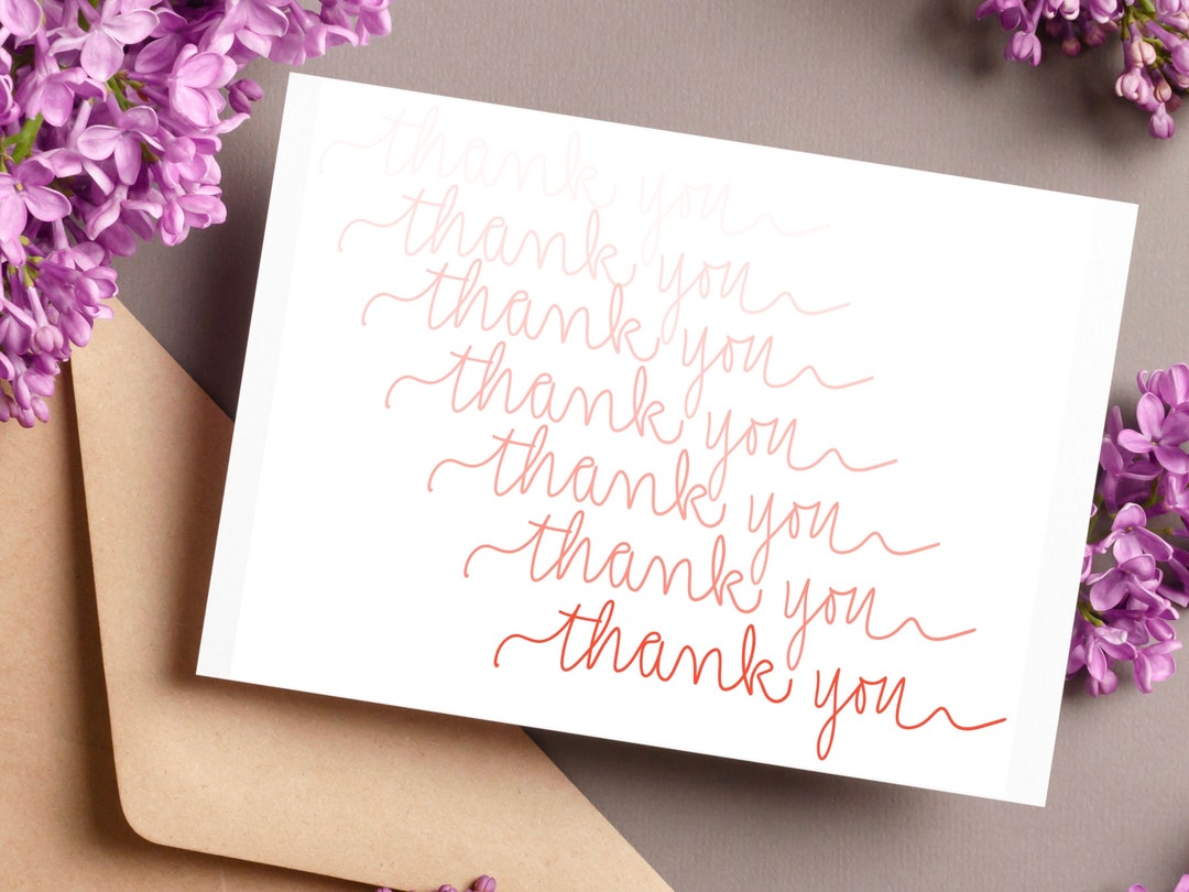 Printable Thank You Card Digital Download | Instant Download | Thank ...