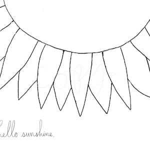 Coloring Page of Sun and Sunshine | Coloring Page, Printable | Sunshine ...