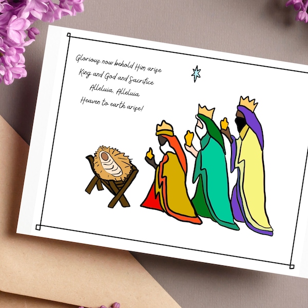 Three Kings Card - Etsy