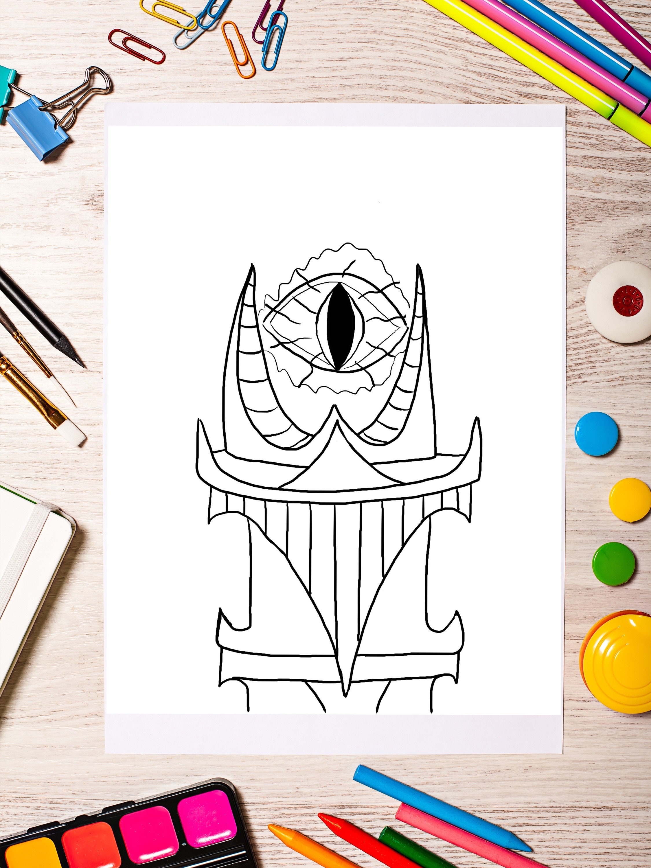 Printable Eye of Sauron Coloring Page LOTR Coloring Pages for Kids and ...