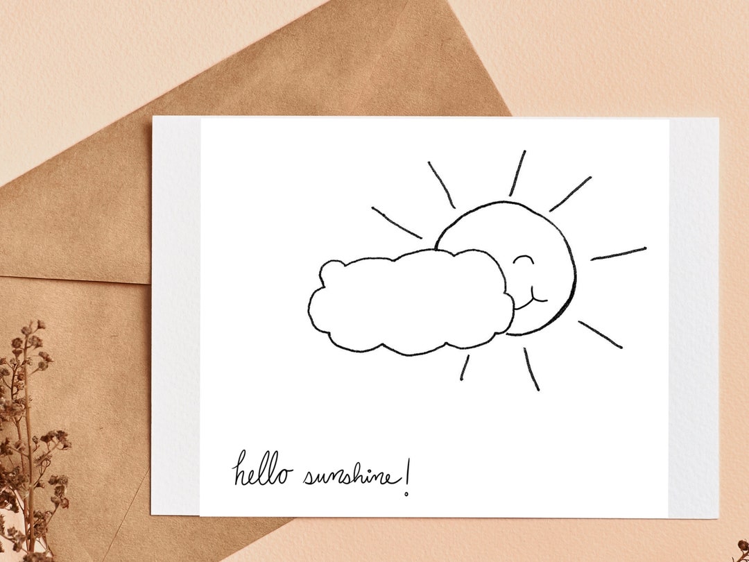 Sunshine Post Card, Color Your Own, Printable | Coloring Pages ...