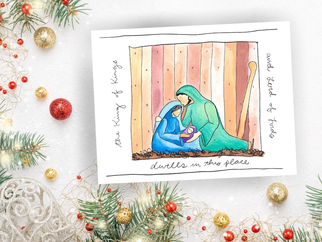 Hand Painted Nativity Postcard, Printable | Nativity Postcard - Jesus ...