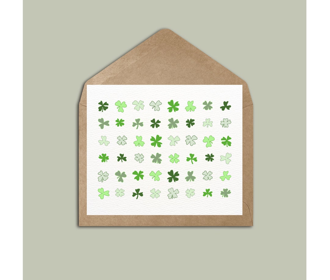 Lucky Shamrocks St. Patricks Day Card Card for St. - Etsy
