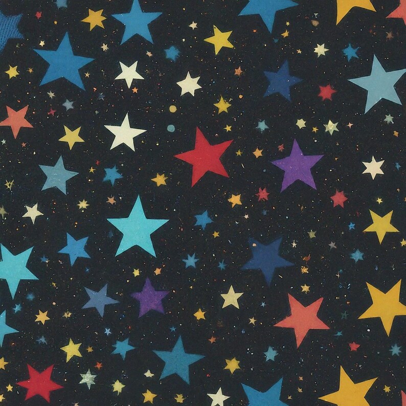 Colorful Stars Pattern Wallpaper (digital) - Etsy UK