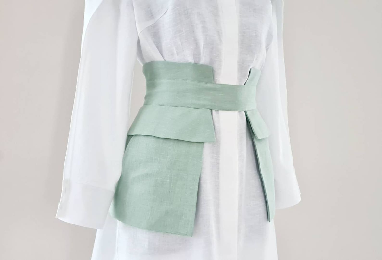 Obi Style Belt/ Wrapp Belt/ Unique Belt/ Belt With Pockets/obi Style ...