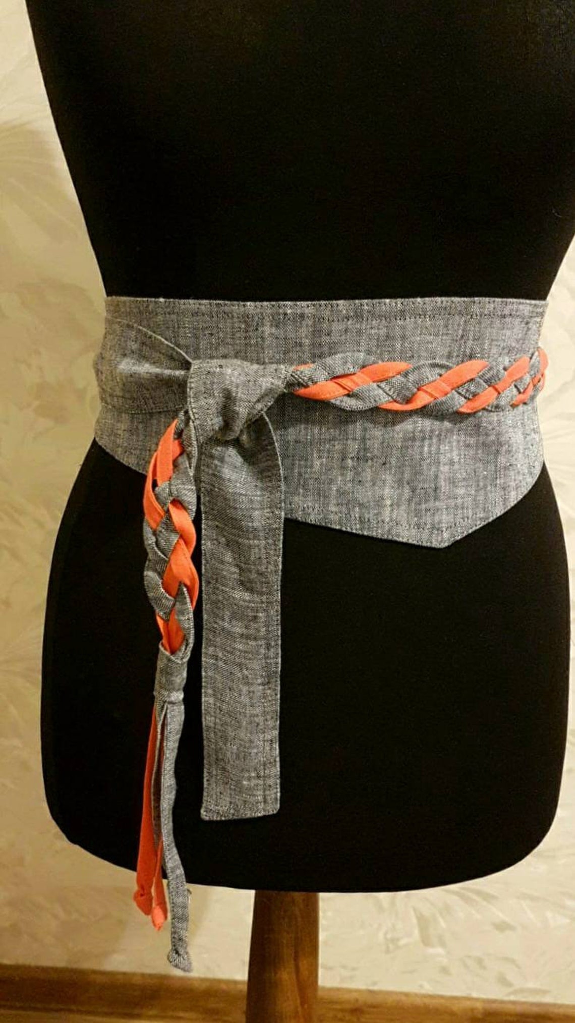 Obi Style Wrap Belt/ Linen Belt/ Wrap Belt/ Wide Belt / Japanese Style ...