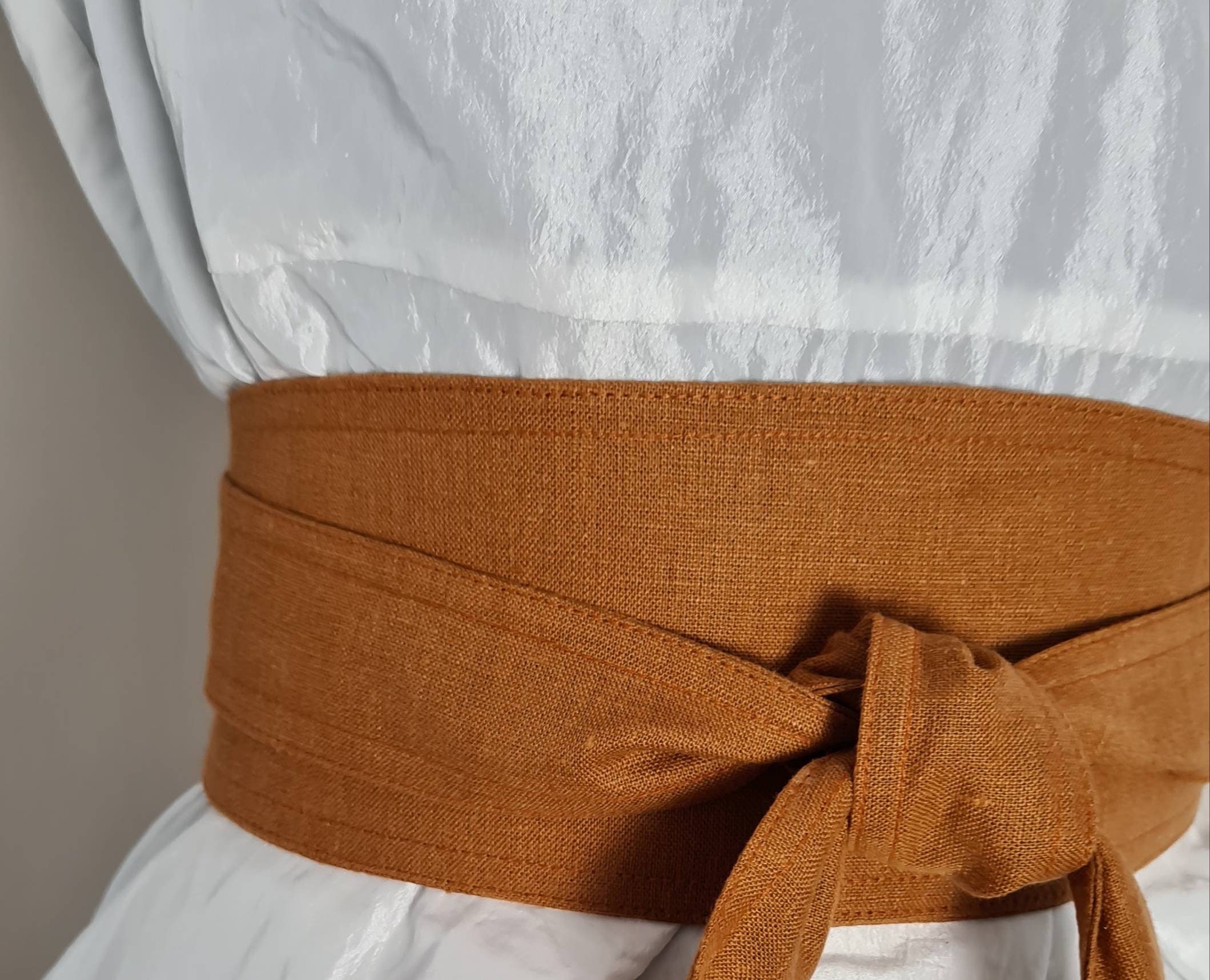 Obi Style Wrap Belt/ Linen Belt/ Wrap Belt/ Wide Belt / Japan - Etsy