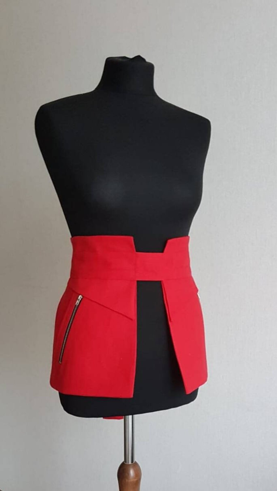 Obi Style Belt/ Wrapp Belt/ Unique Belt With Pockets With Zip/obi Style ...