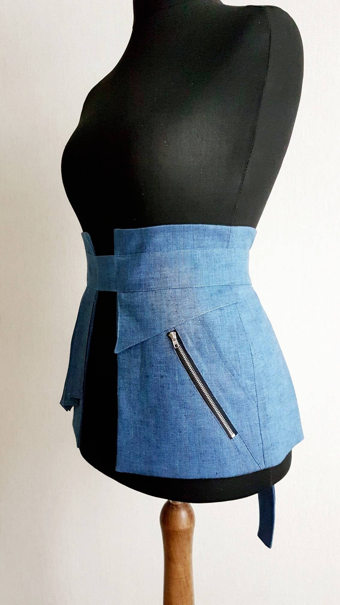 Obi Style Belt/ Wrapp Belt/ Unique Belt With Pockets/obi Style | Etsy