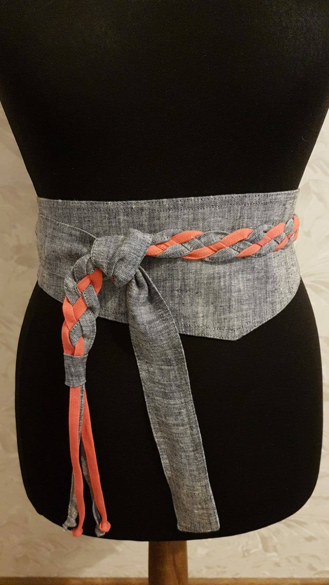 Obi Style Wrap Belt/ Linen Belt/ Wrap Belt/ Wide Belt / Japanese Style ...