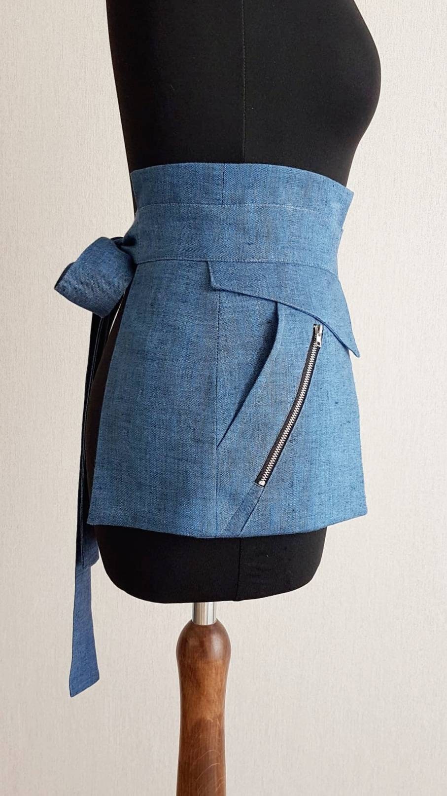 Obi Style Belt/ Wrapp Belt/ Unique Belt With Pockets With - Etsy